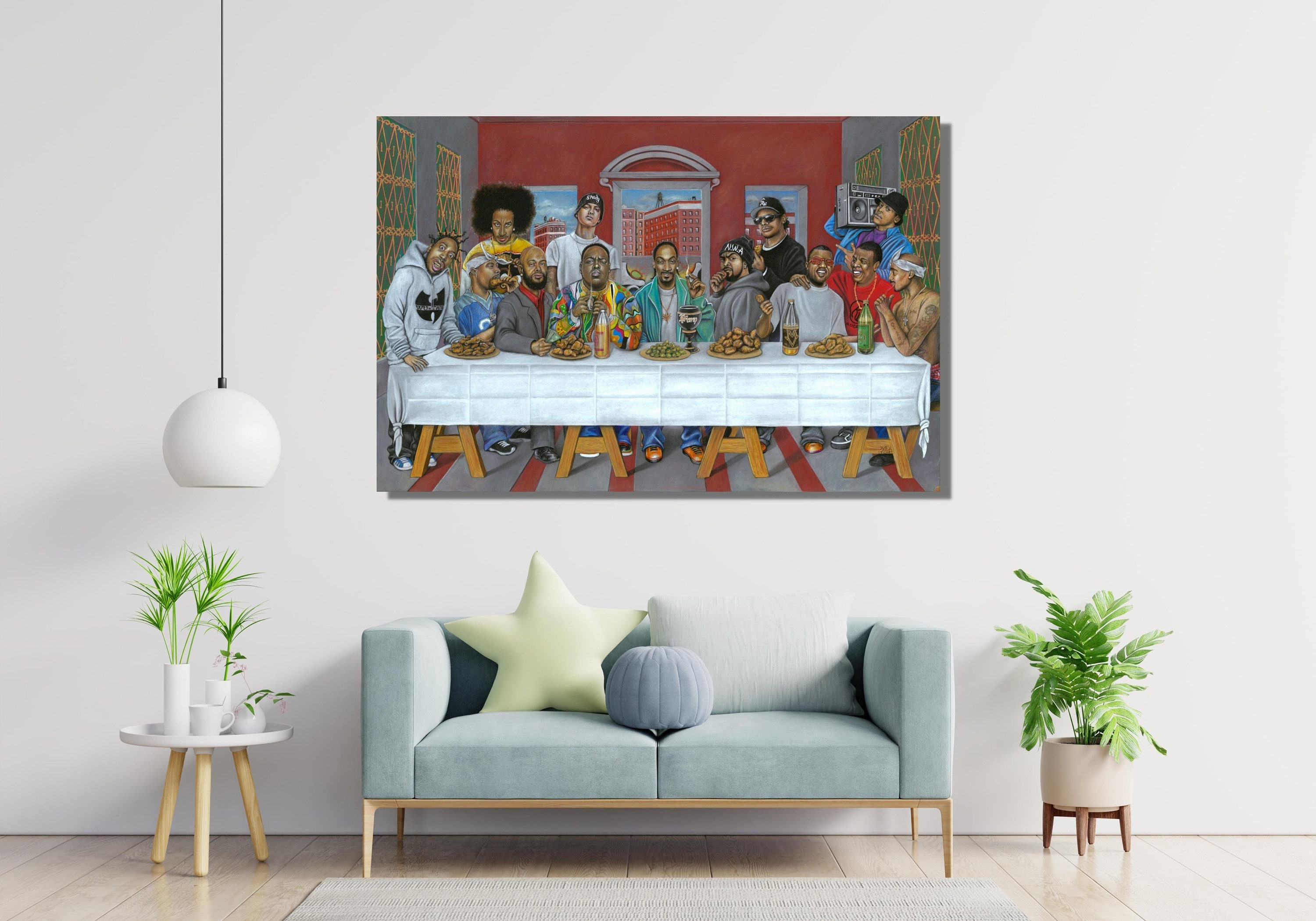 Last Supper Best Rappers of the History Canvas Wall Art - Hip-hop ...