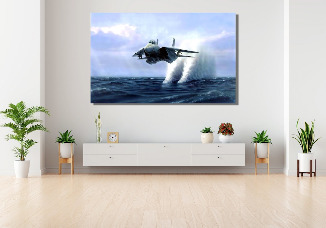 F-14 Fighter Jet Canvas Poster Moderncanvas, F-14 Military Fighter Jet ...