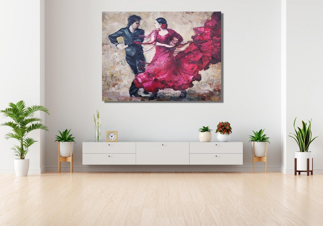 Tango Canvas Wall Art Tango Couple Print, Dance Poster, Dancing Couple ...