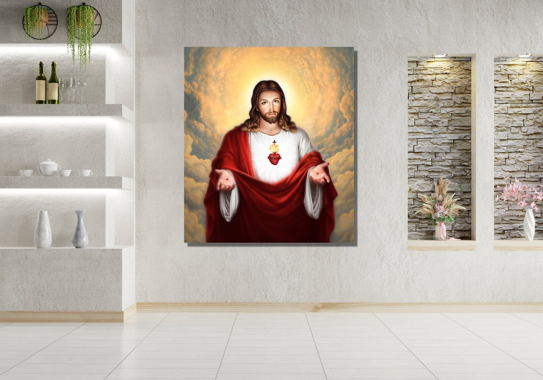 Sacred Heart of Jesus,jesus Paintings, Holy Jesus Christ Sacred Heart ...