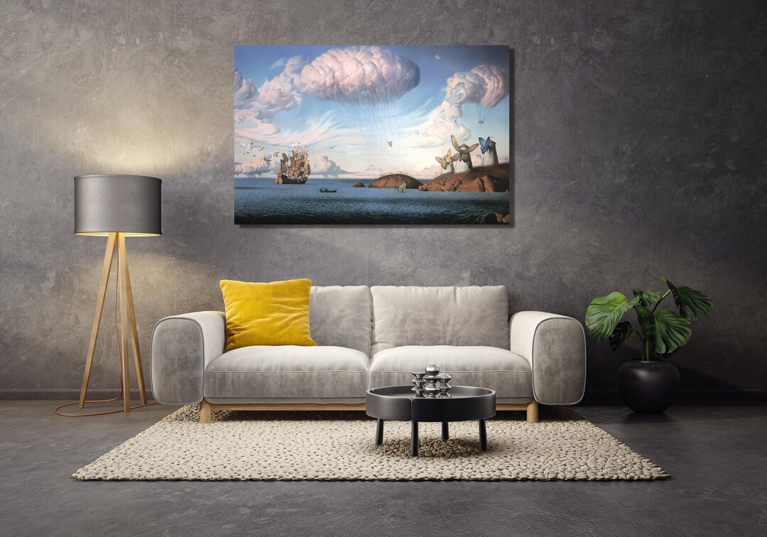 Winged Ship of Vladimir Kush Canvas Poster, the Departure of the Winged ...