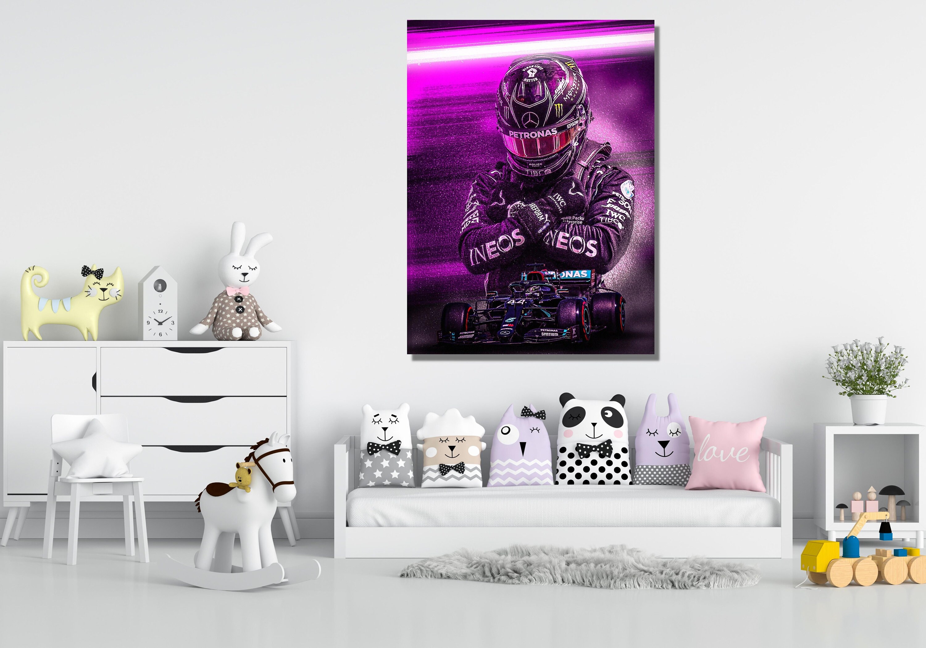 Lewis Hamilton Print, Formula 1 Wall Art Poster, Lewis Hamilton Canvas ...