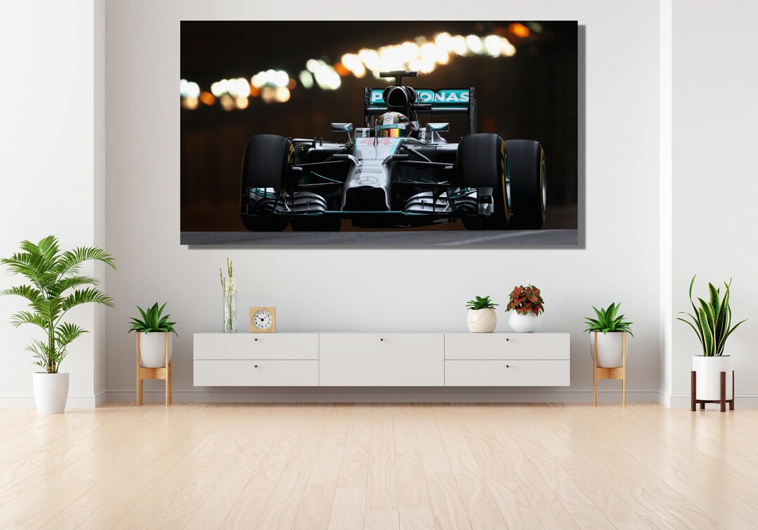 Lewis Hamilton Canvas Wall Art - 2014 F1 Wall Art - F1 Fan Gift - Lewis ...