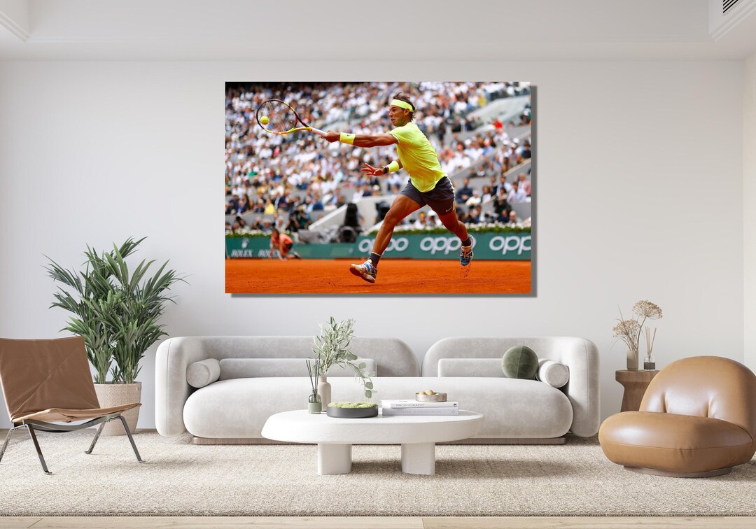 Roger Federer Canvas Print, Roger Federer Room Decor, Canvas Wall Art ...