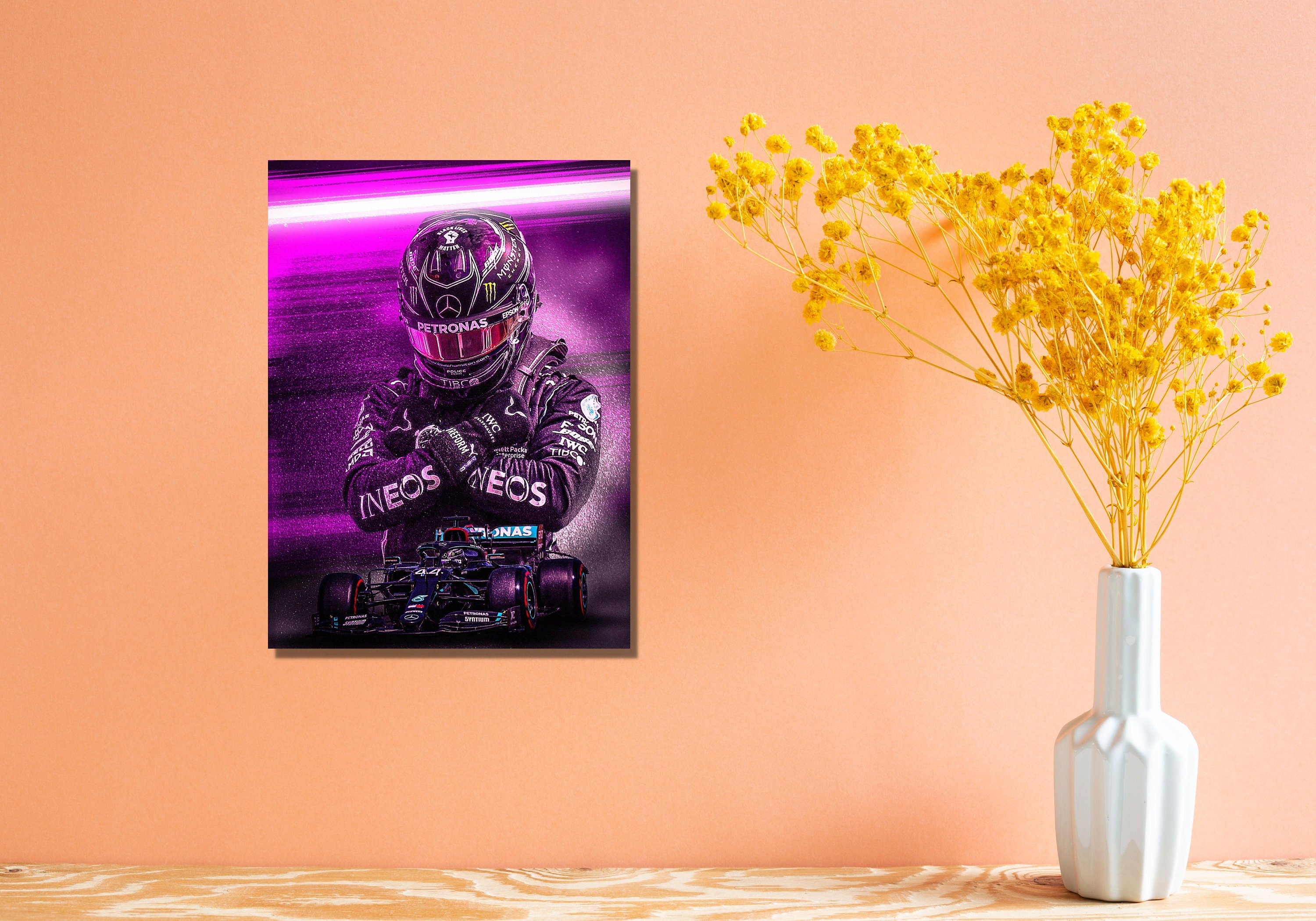 Lewis Hamilton Print, Formula 1 Wall Art Poster, Lewis Hamilton Canvas ...