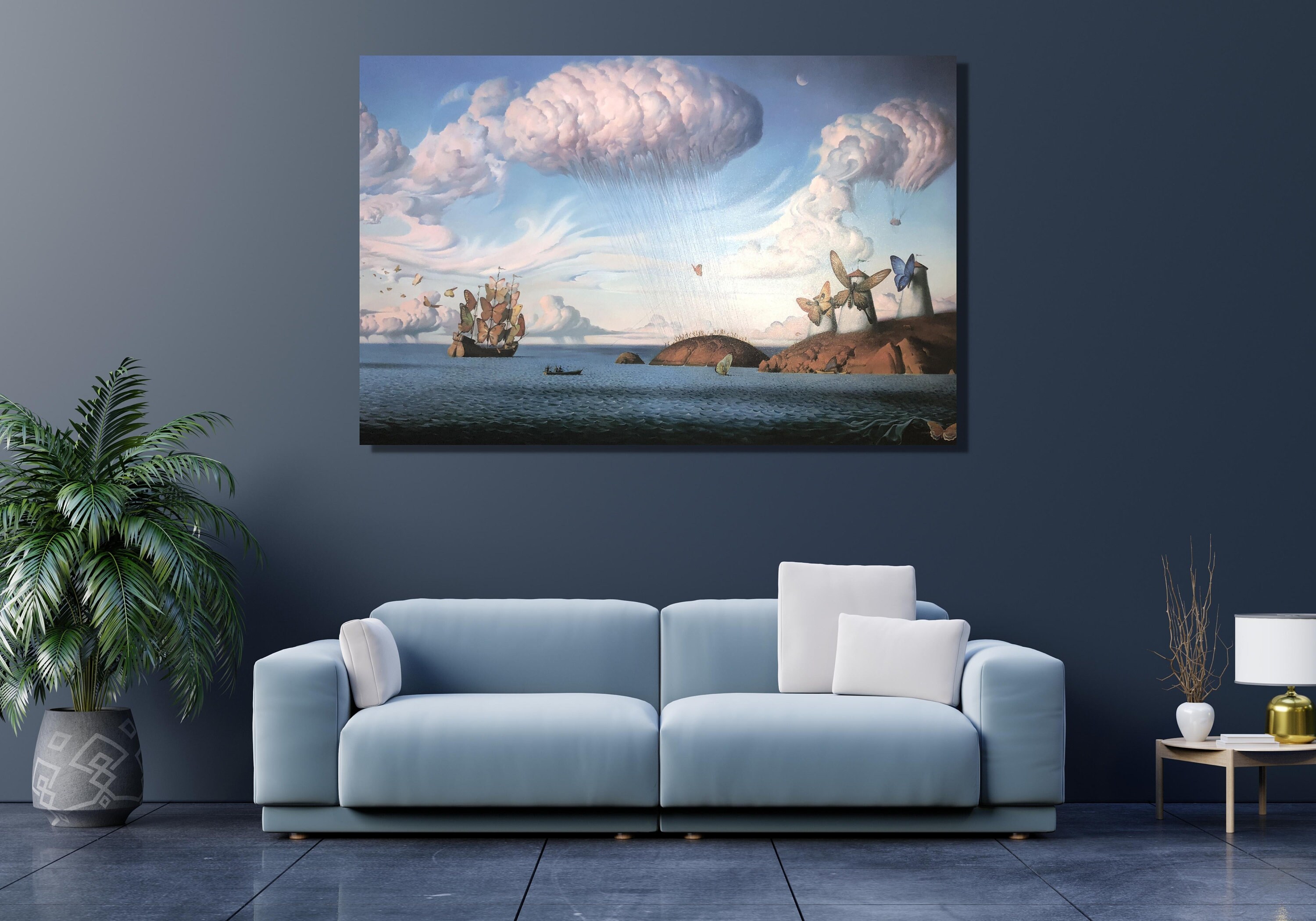 Winged Ship of Vladimir Kush Canvas Poster, the Departure of the Winged ...