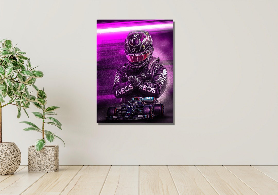 Lewis Hamilton Print, Formula 1 Wall Art Poster, Lewis Hamilton Canvas ...