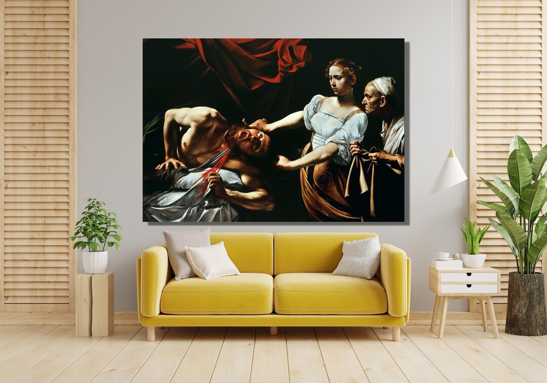 Caravaggio Judith Beheading Holofernes Canvas/poster Art Reproduction ...