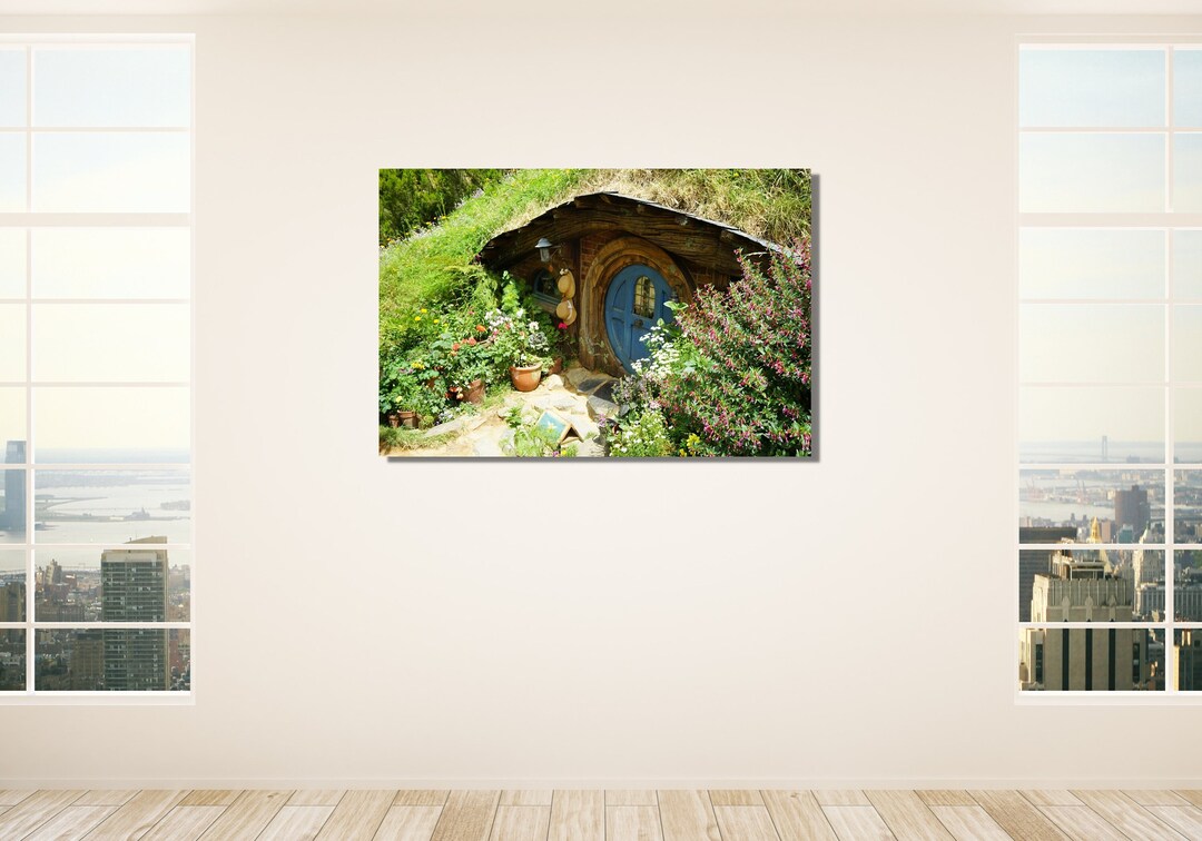 Hobbit Hole Modern Canvas Poster Art, Hobbit Hole Canvas Print Art ...