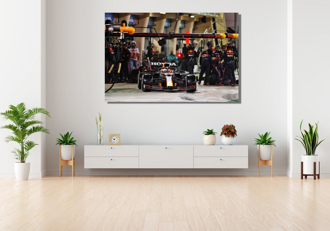 Max Verstappen Pit Stop Canvas Poster - Grand Prix F1 Painting Wall ...