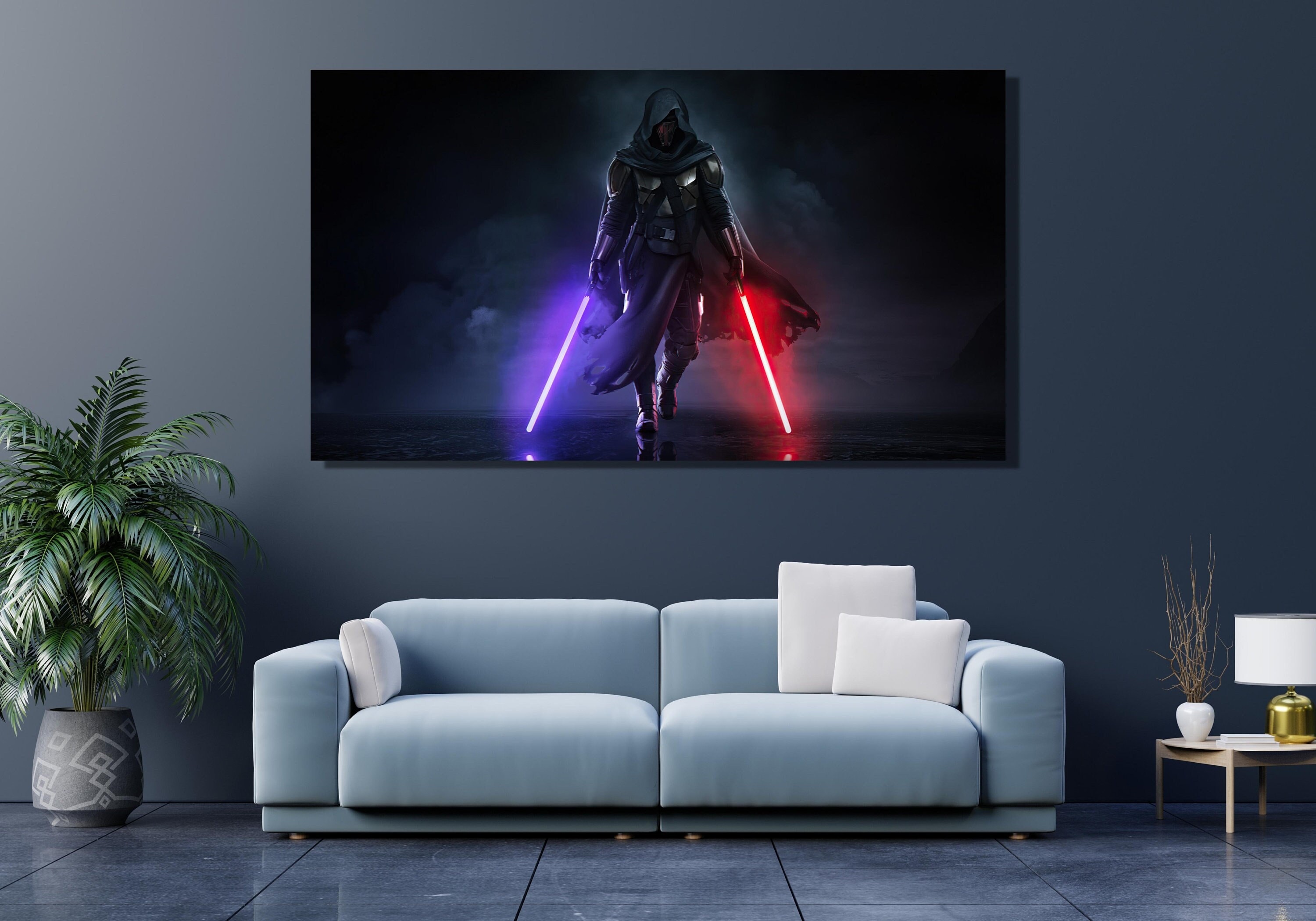 Darth Raven Lightsaber Poster Hand Made Ready to Hang Custom Design ...