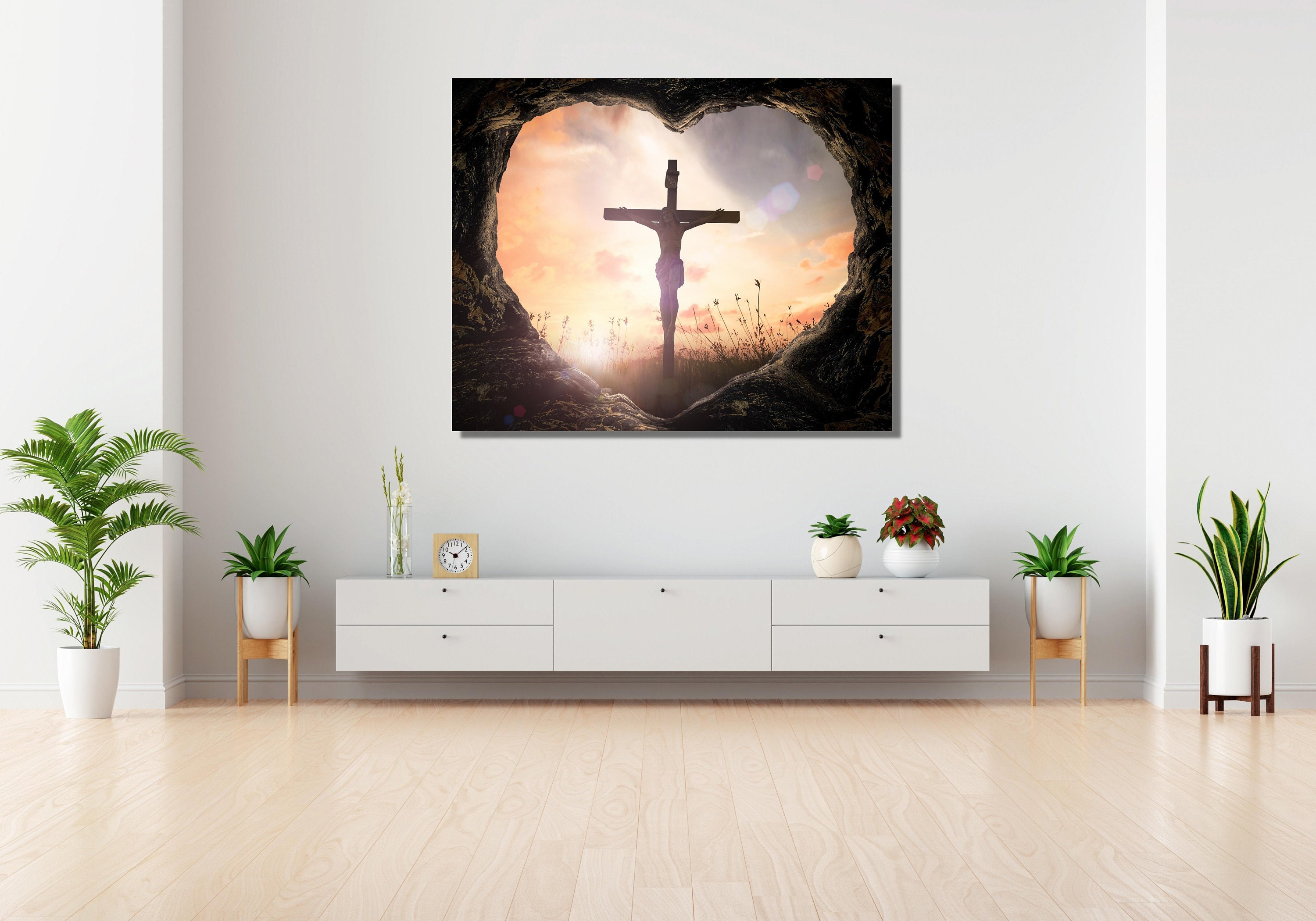 Crucifixion of Jesus Christ Canvas Wall Art Jesus Poster Print Jesus ...