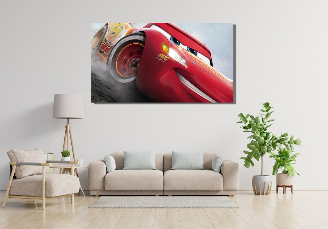 Cars Movie Wall Art - Car Canvas - Cars Movie - Cars Race Wall Art ...