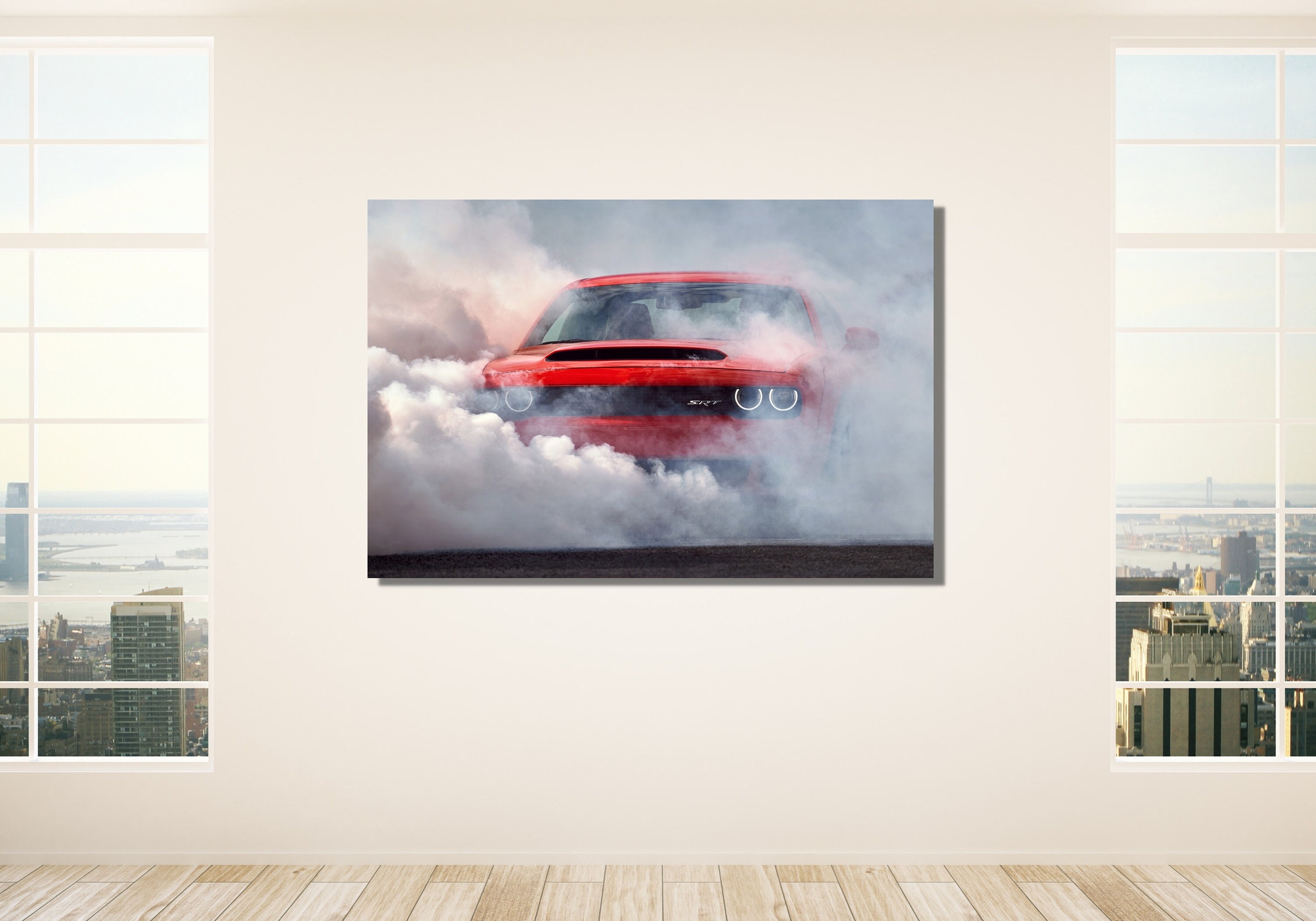 Dodge Challenger Hellcat Poster Dodge Challenger Hellcat Canvas Wall ...
