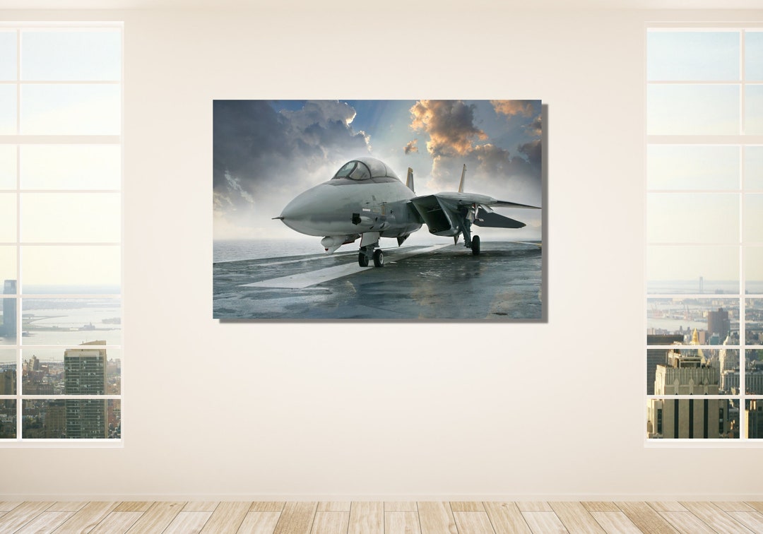 F14 Military Fighter Jet Plane Modern Canvas Wall Art , F-14 Fighter ...