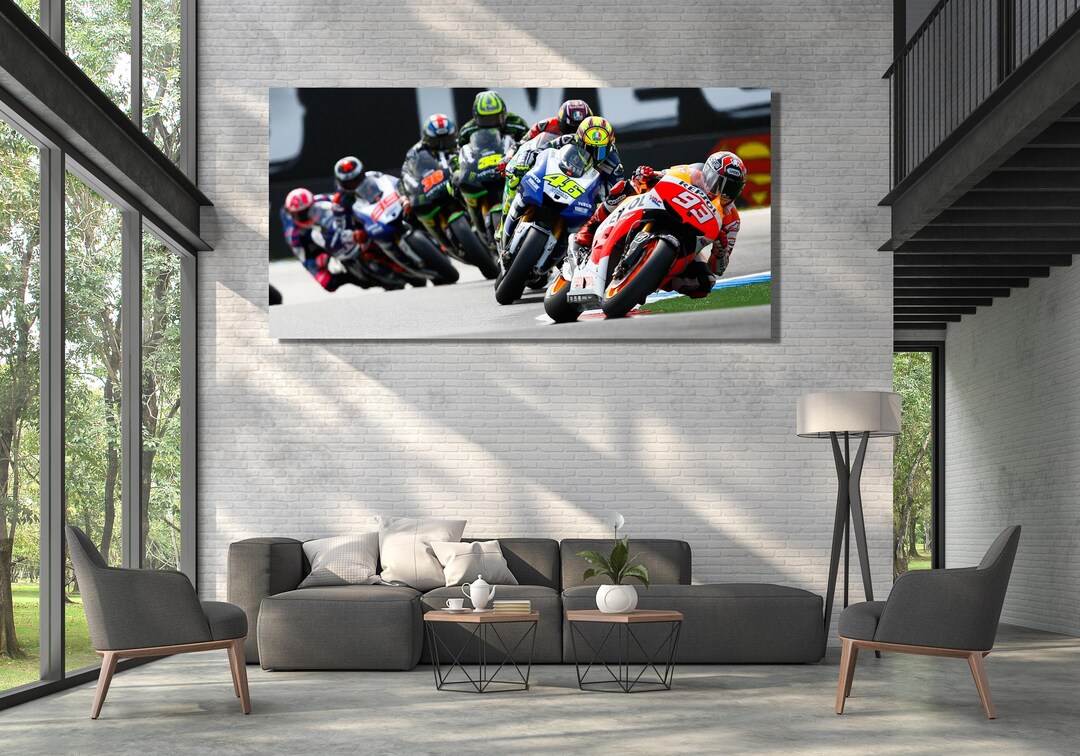 Valentino Rossi Canvas Wall Art - Moto GP Canvas Wall Art, Valentino ...
