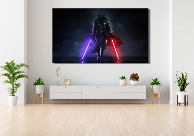 Darth Raven Lightsaber Poster Hand Made Ready to Hang Custom Design ...