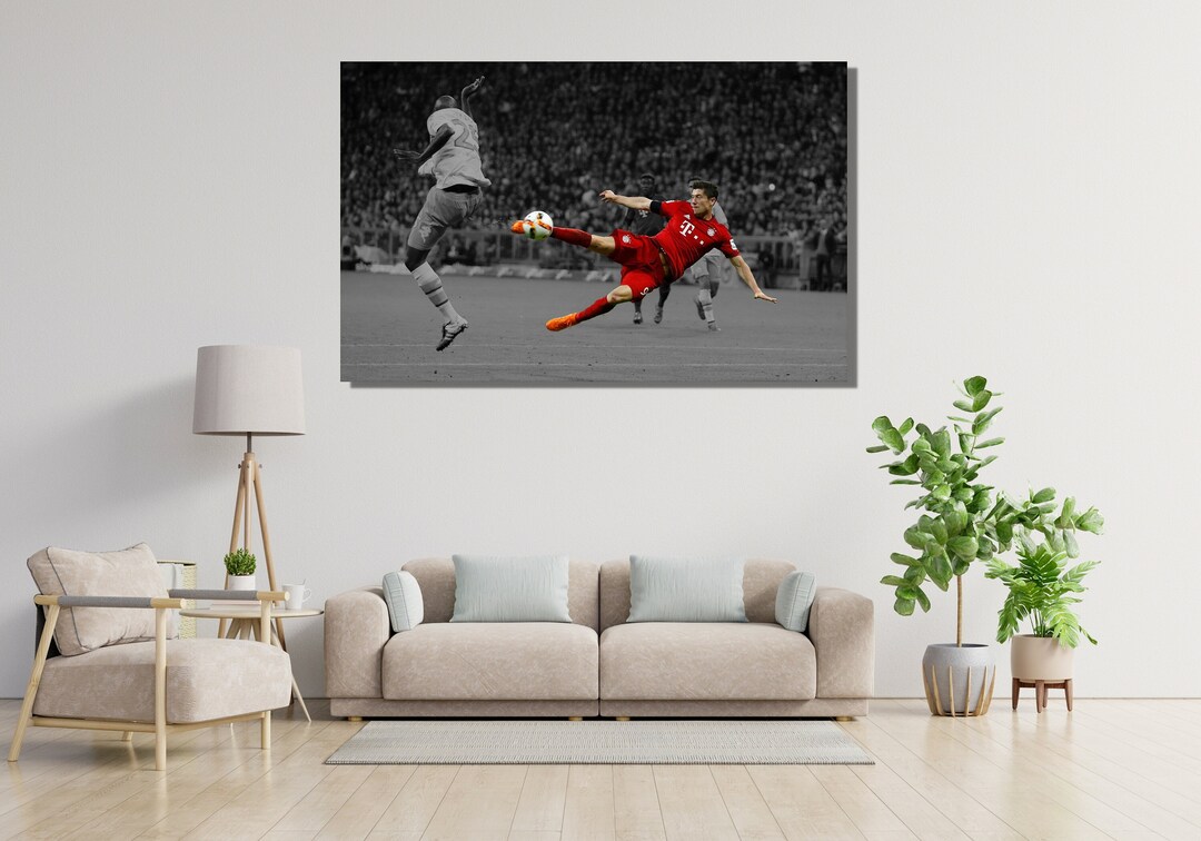 Robert Lewandowski Canvas Wall Art Desing, Lewandowski Canvas Print Art ...