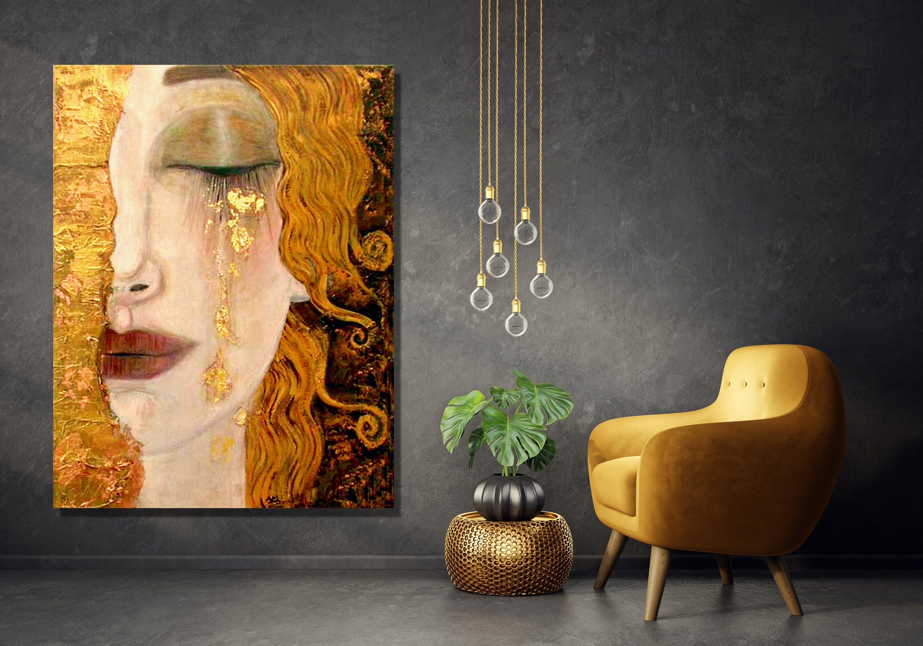 Gustav Klimt Golden Tears freyas Tears Canvas Wall Art Klimt Gallery ...