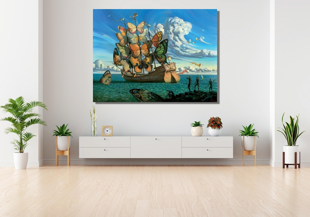 Winged Ship of Vladimir Kush Canvas Poster, the Departure of the Winged ...