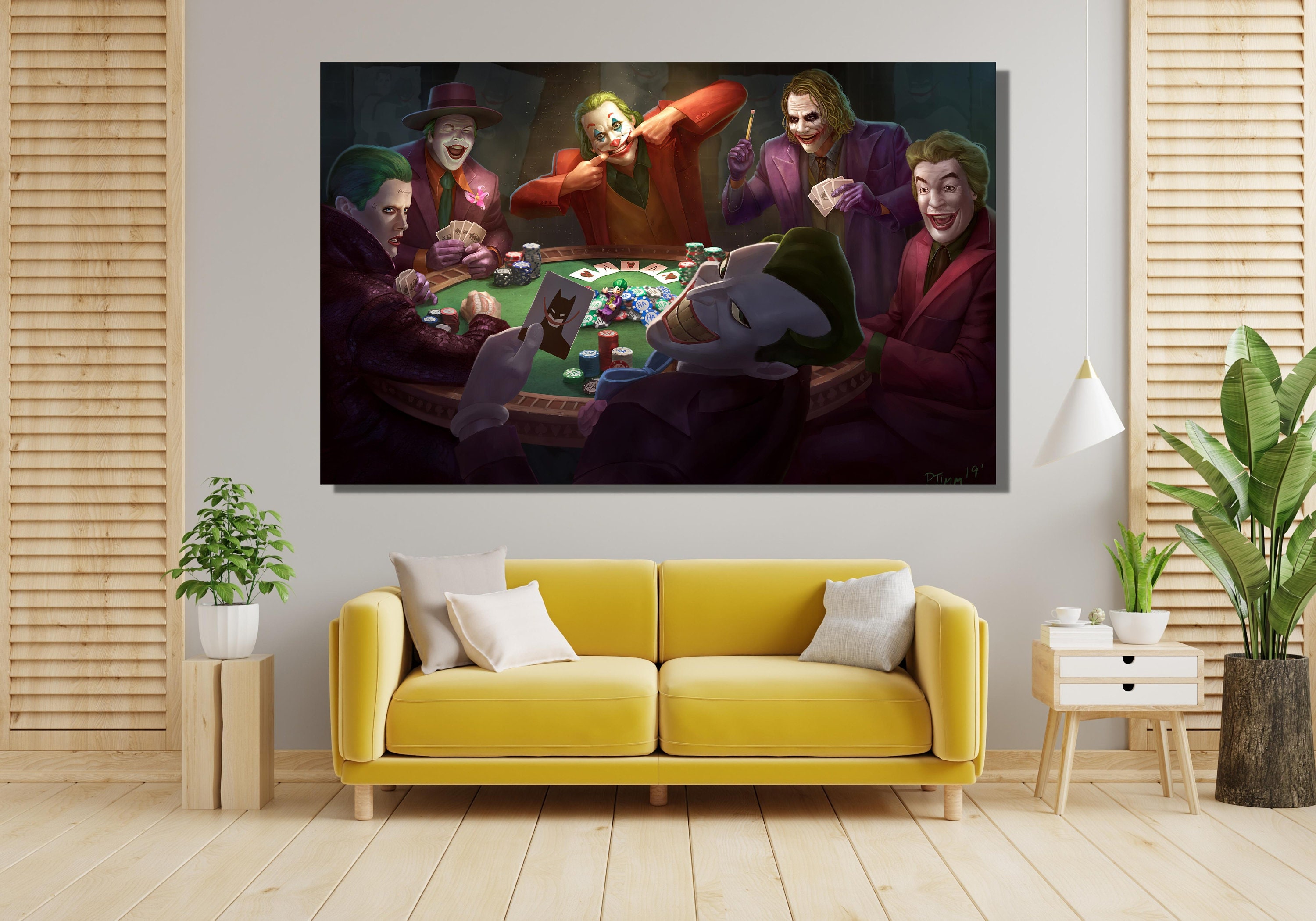 All Jokers Canvas Wall Art, Joker Comic Poster, Jokers Print Ready to ...