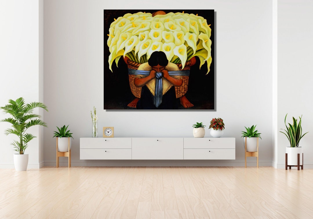 DIEGO RIVERA Flower Carrier Canvas Wall Art Poster / Diego Rivera Home ...