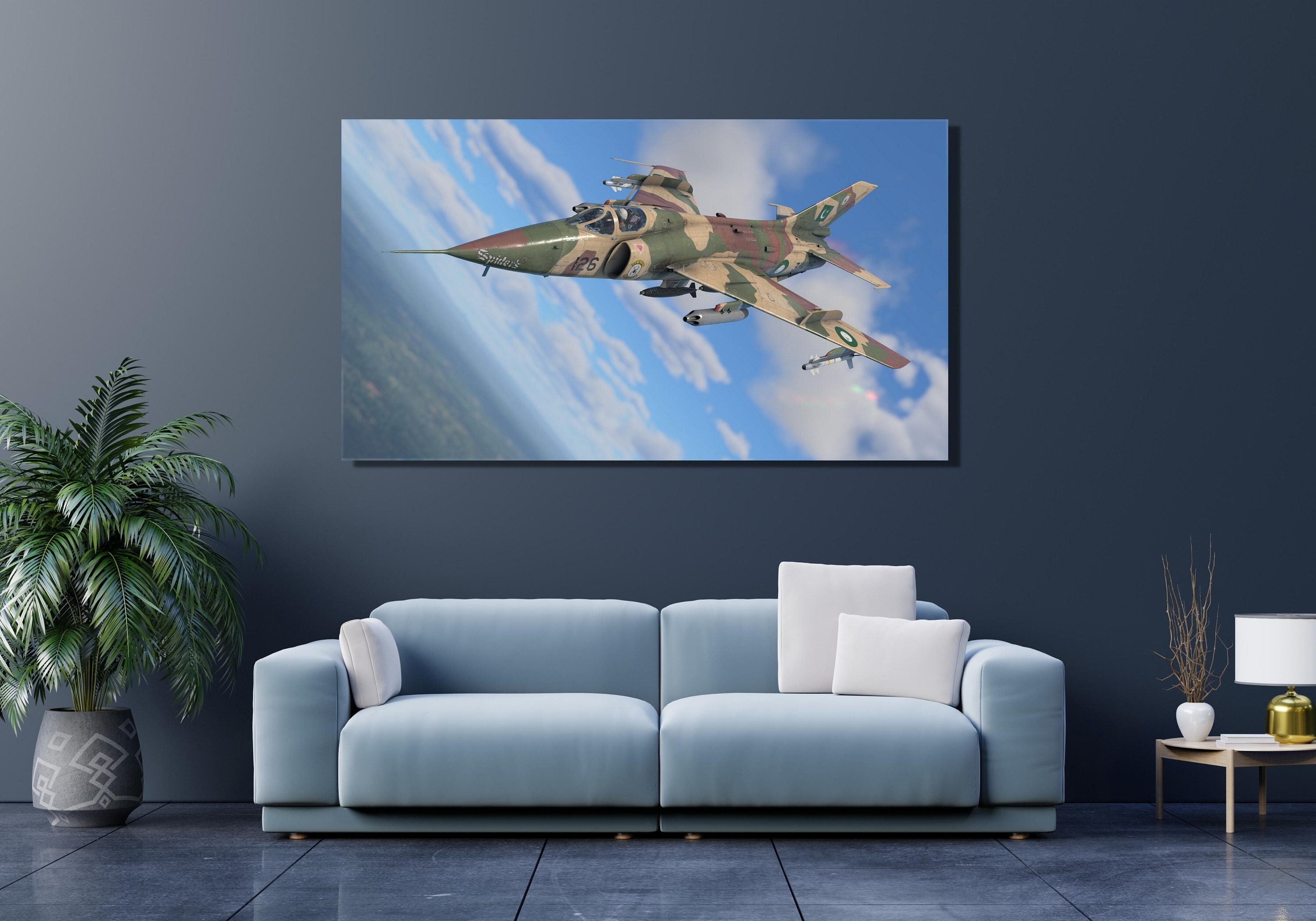 Dassault Mirage F1 Jet Canvas Wall Art, Fighter Jet Wall Art, Tale of ...