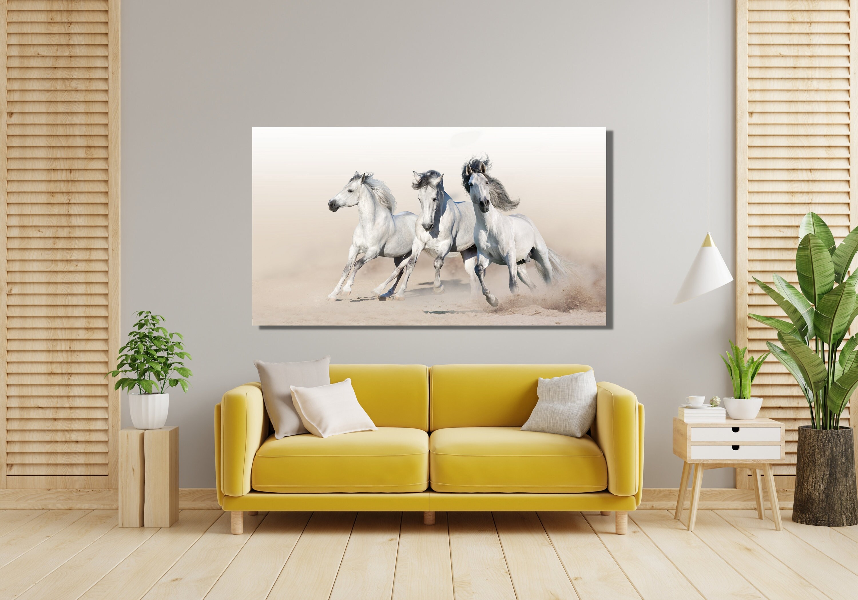 Running Horses Canvas Wall Art Strong Horses Print Poster - Etsy