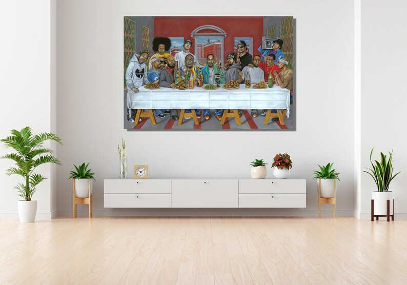 Last Supper Best Rappers of the History Canvas Wall Art - Hip-hop ...