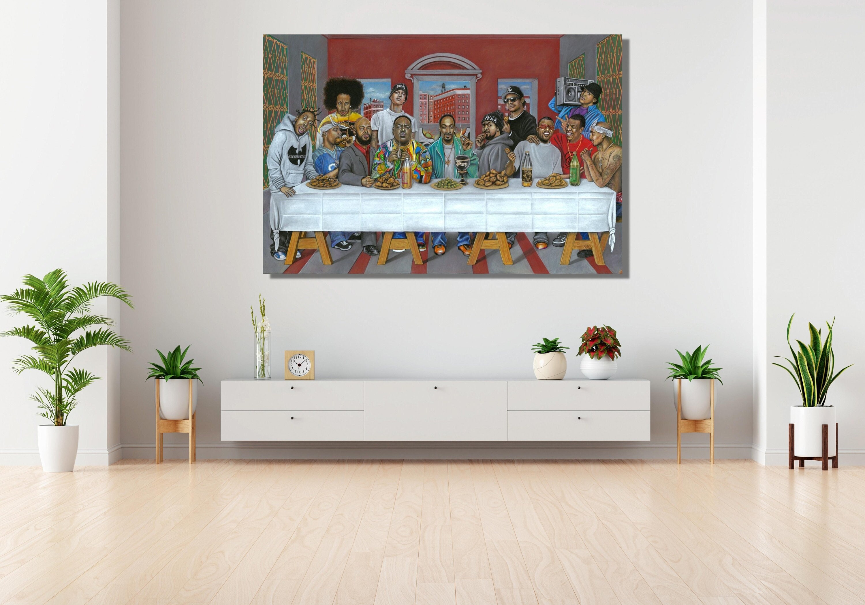 Last Supper Best Rappers of the History Canvas Wall Art - Hip-hop ...