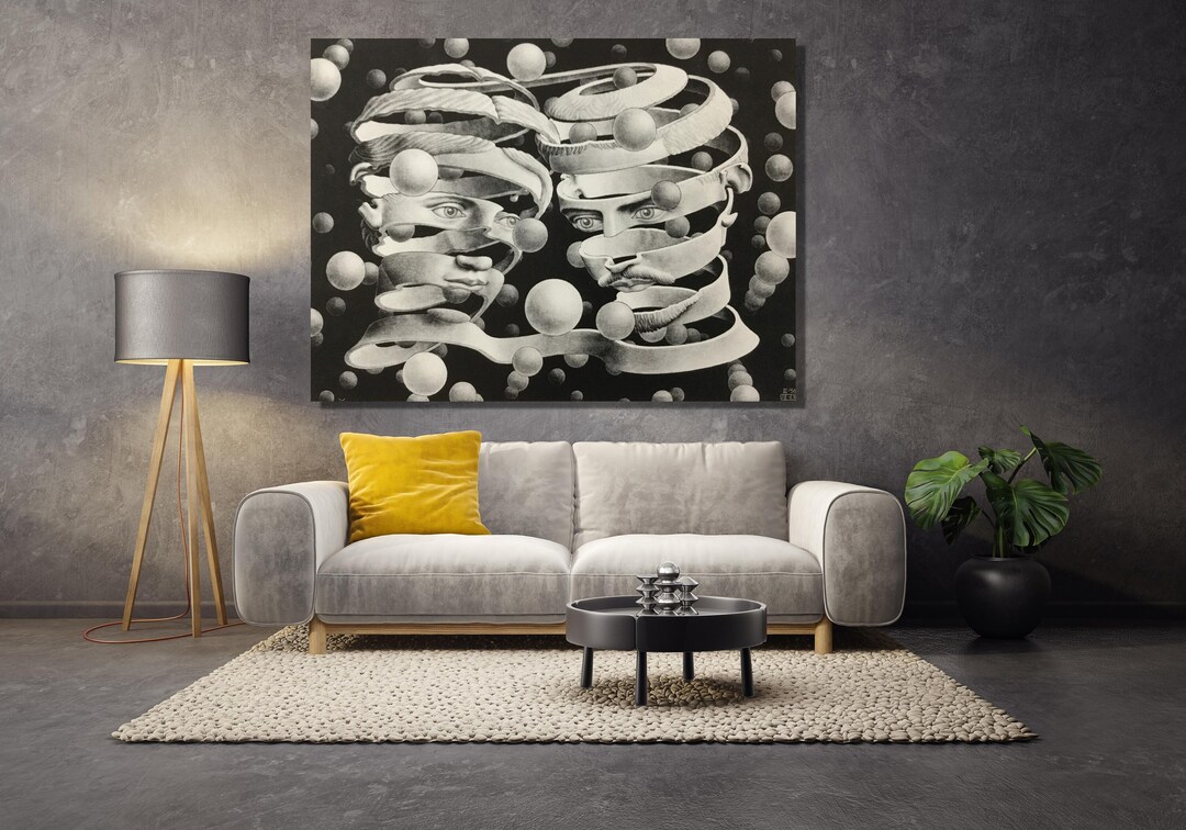 Bond of Union Canvas Poster, Maurits Cornelis Escher Wall Hanging ...