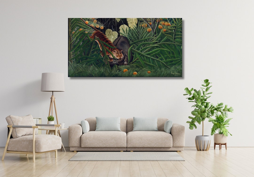 Henri Rousseau Fight Between a Tiger and a Buffalo 1908 by Canvas ...