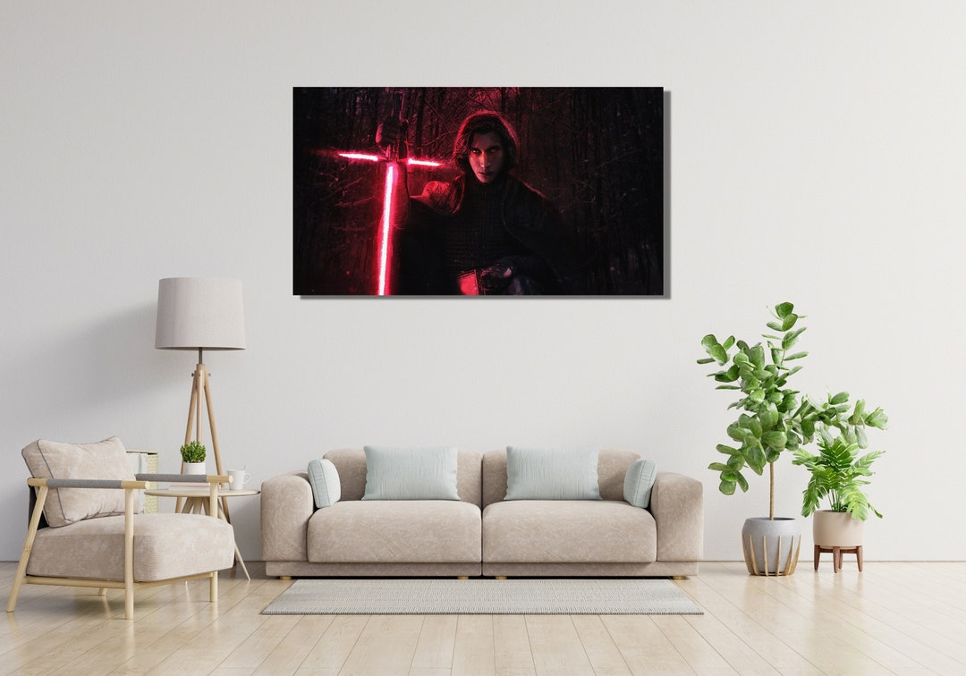 Kylo Ren Canvas Wall Art Desing, Kylo Ren Canvas Wall Art Print Art, Kylo Ren Canvas Art Poster ...