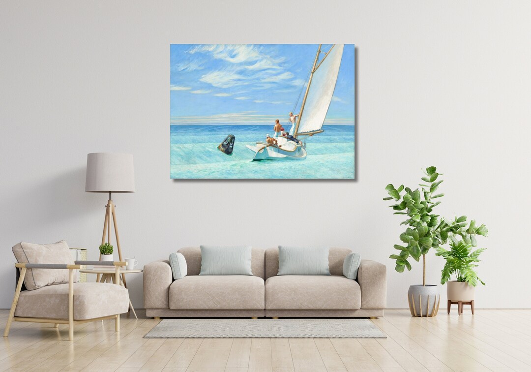 Edward Hopper Sailboat the Sea (1951) Canvas Wall Art, Edward Hopper ...