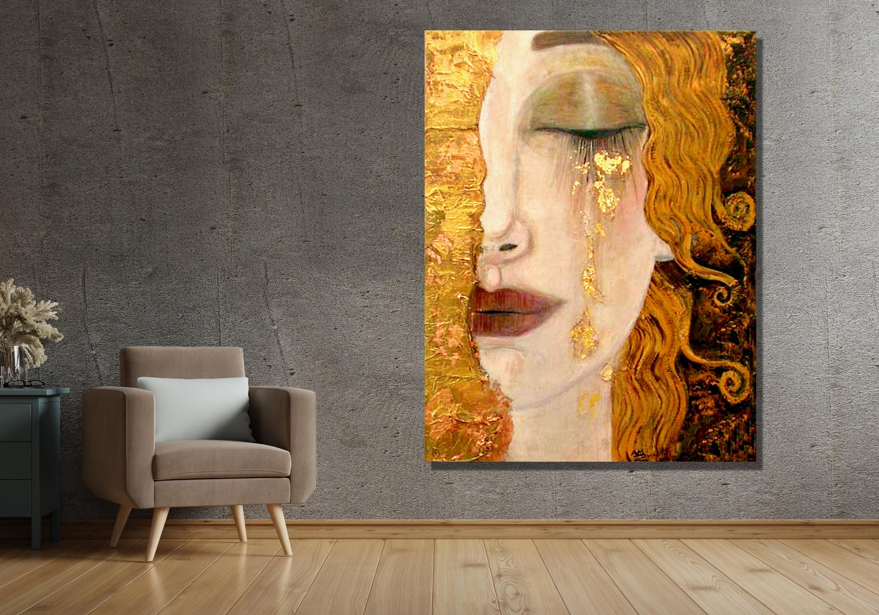 Gustav Klimt Golden Tears freyas Tears Canvas Wall Art Klimt Gallery ...