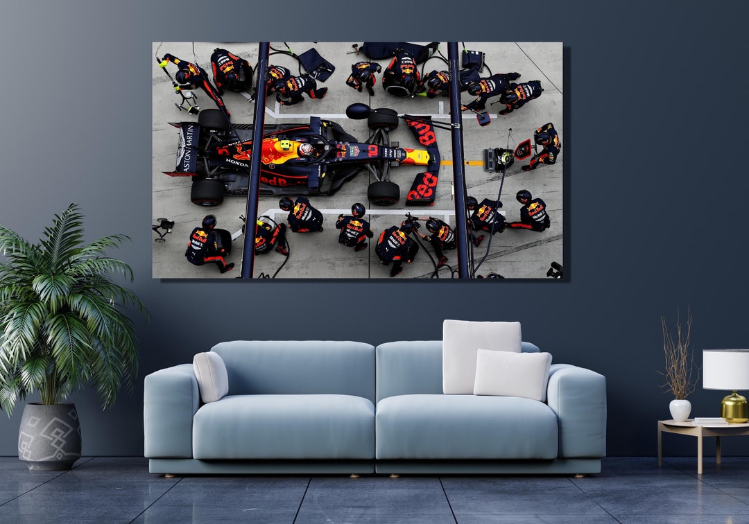 Max Verstappen Pit Stop Modern Canvas Wall Art - Grand Prix F1 Wall Art ...