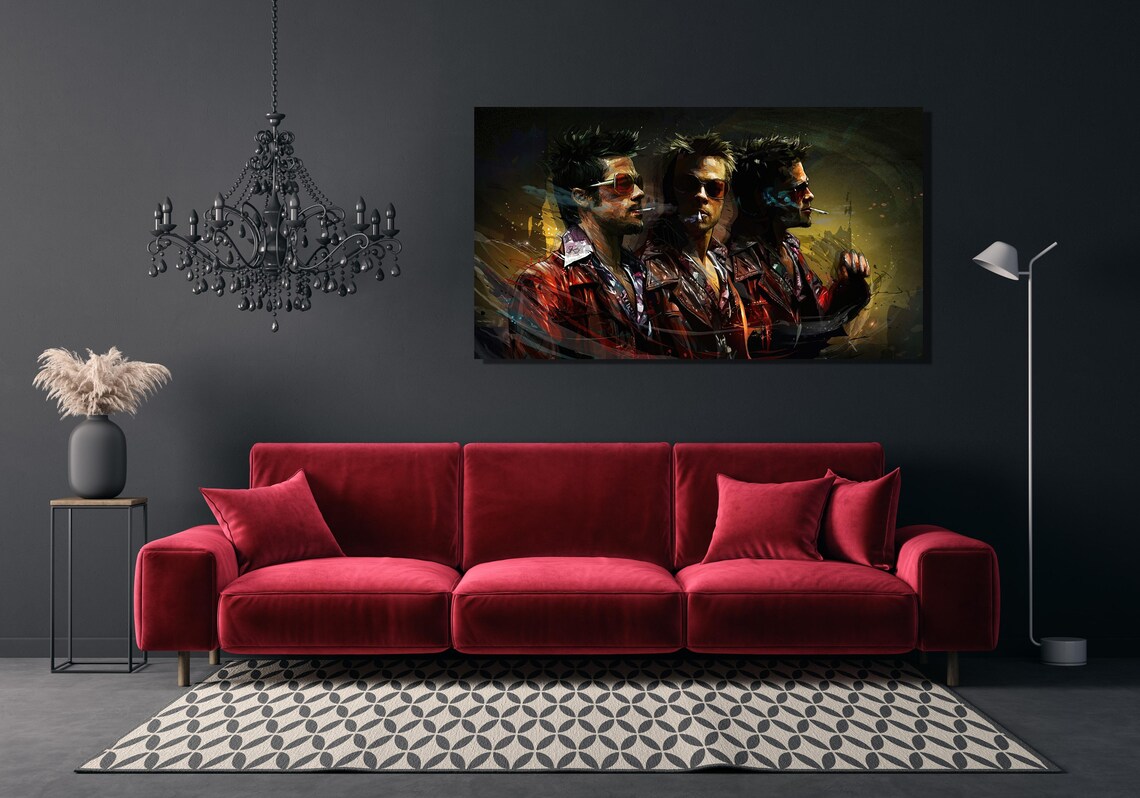 Fight Club Canvas,fight Club Poster, Tyler Durden Poster Wall Art ...