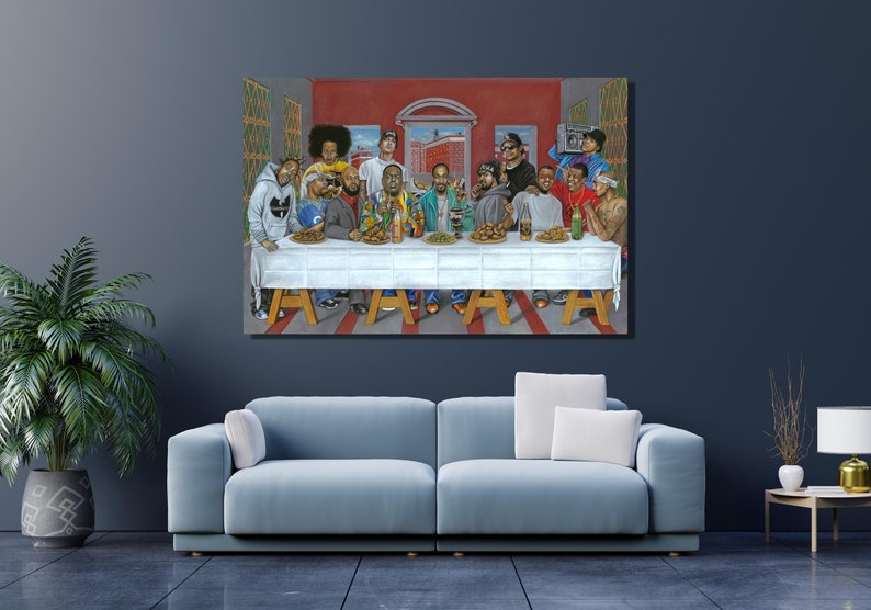 Last Supper Best Rappers of the History Canvas Wall Art - Hip-hop ...