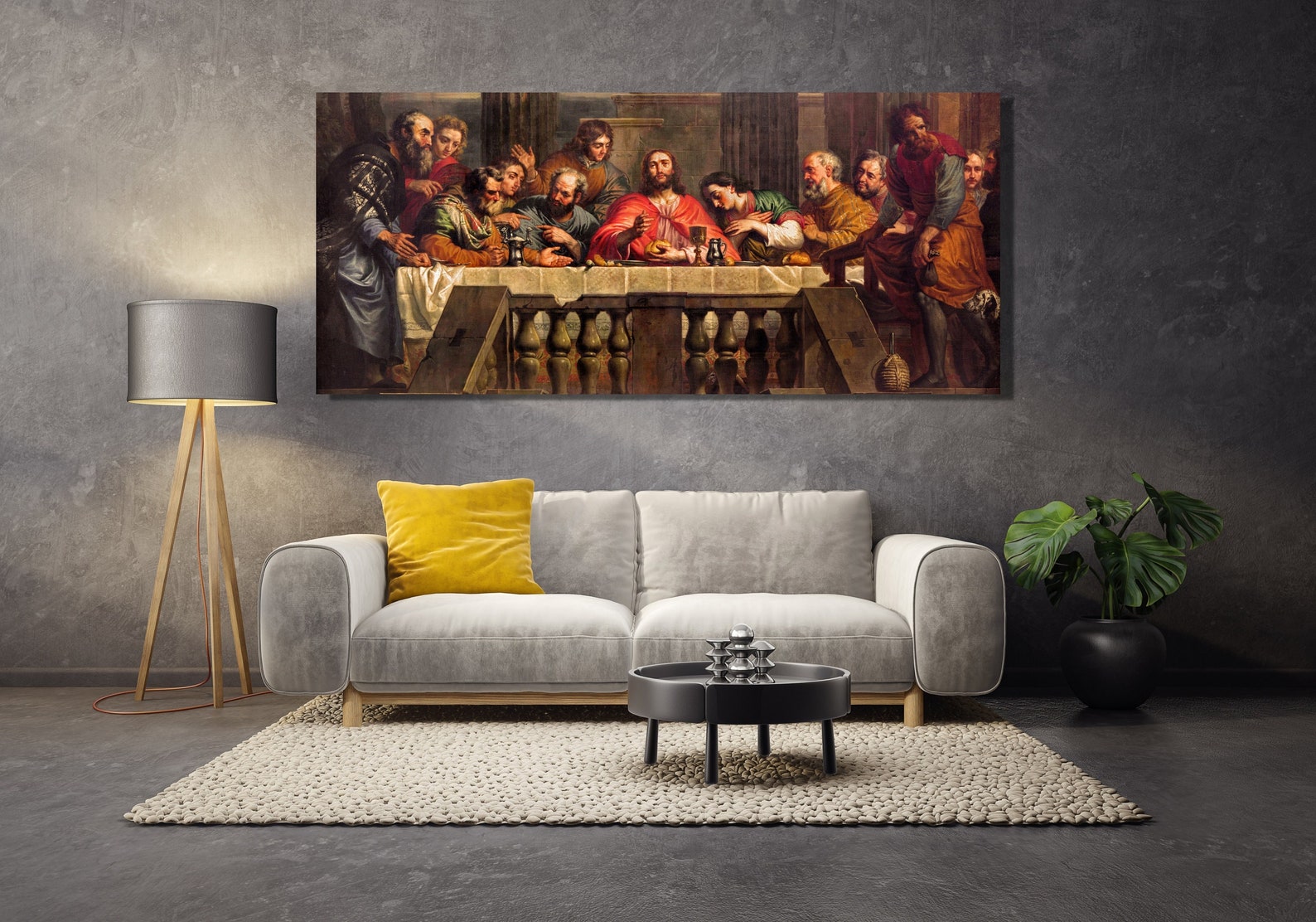 Panoramic Last Supper Canvas Wall Art Leonardo Da Vinci Home - Etsy
