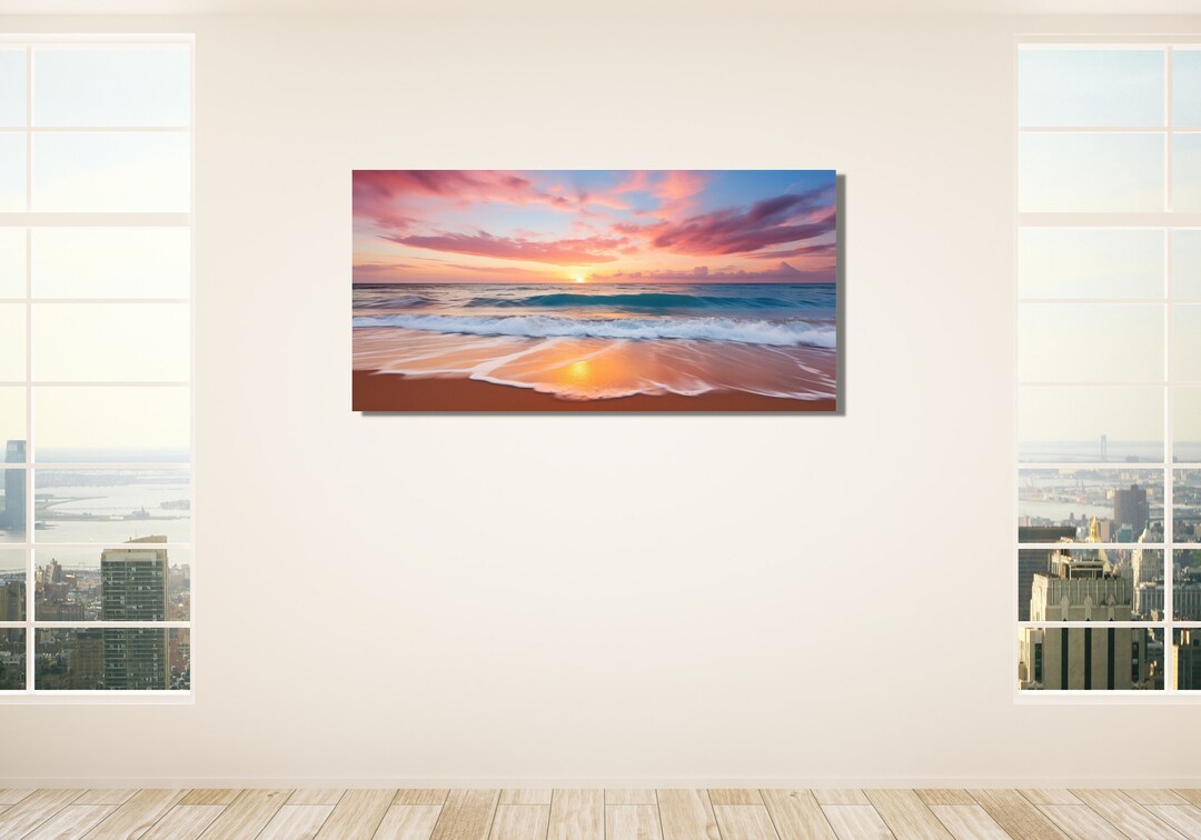 Sunset at the Ocean, Beach Scenery Wall Art, Beach View, Sea Landscape ...