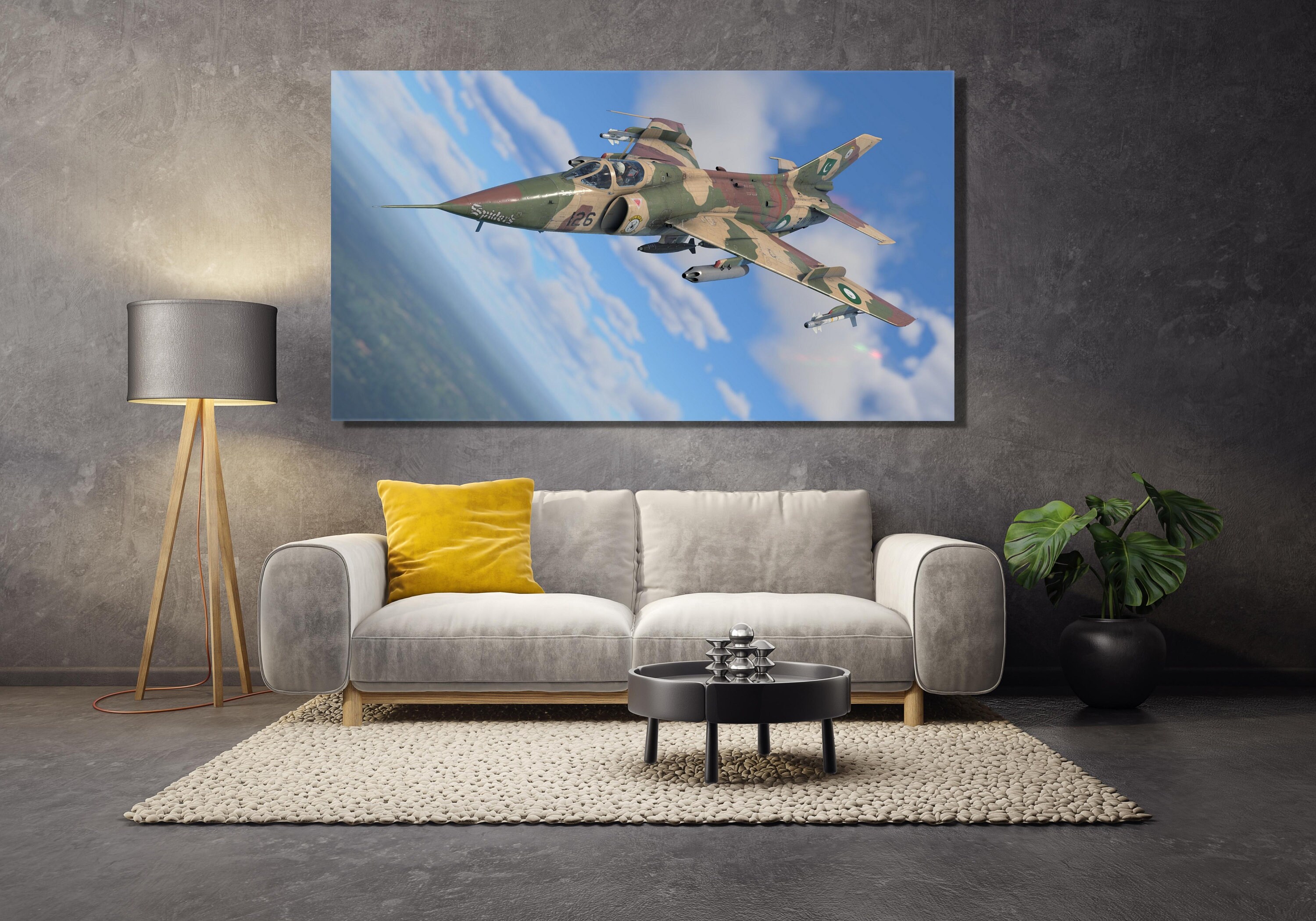 Dassault Mirage F1 Jet Canvas Wall Art, Fighter Jet Wall Art, Tale of ...