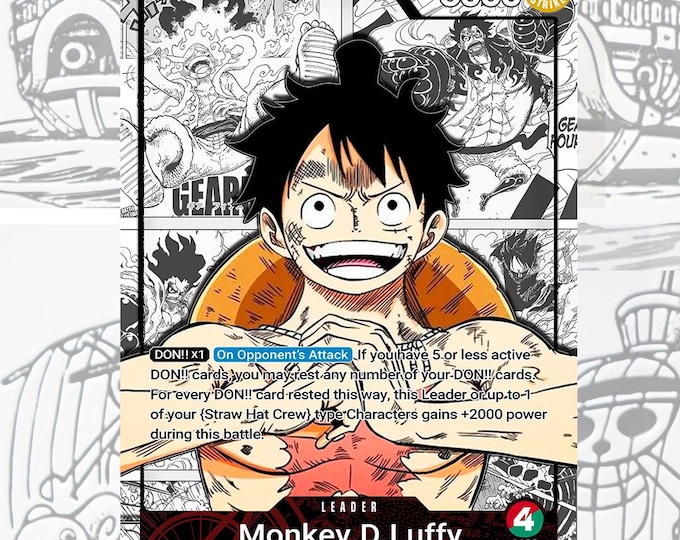 OP13 RG Luffy Custom Leader One Piece TCG - Etsy