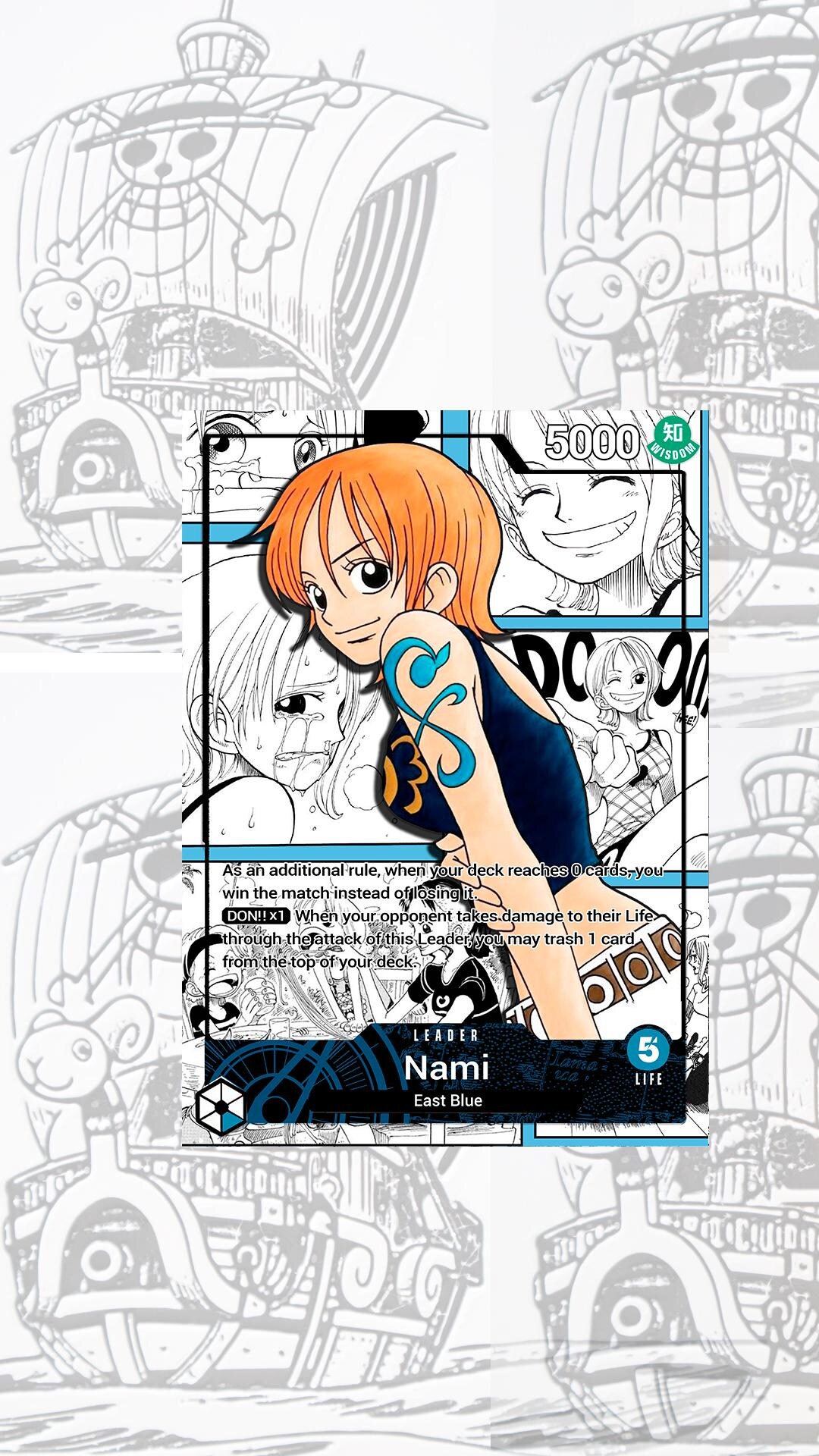 OP03 Blue Nami Custom Leader One Piece TCG - Etsy