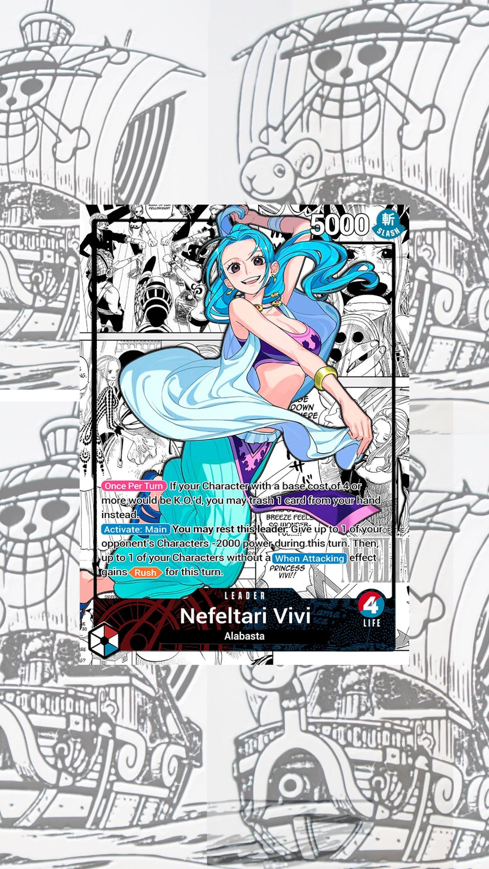EB03 Nefeltari Vivi V.1 Custom Leader One Piece TCG - Etsy