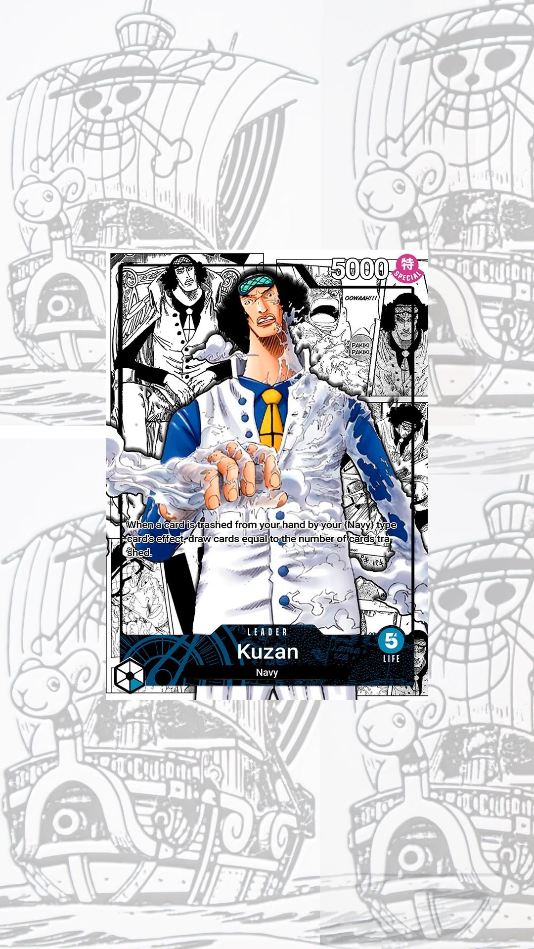 OP12 Marine Kuzan Custom Leader One Piece TCG - Etsy