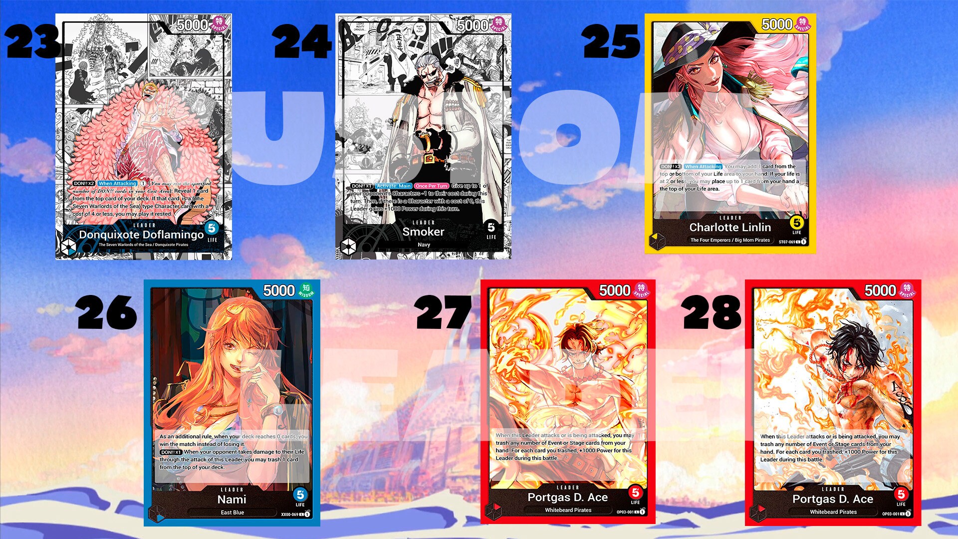 8 Manga Leader Proxies Pack - Etsy