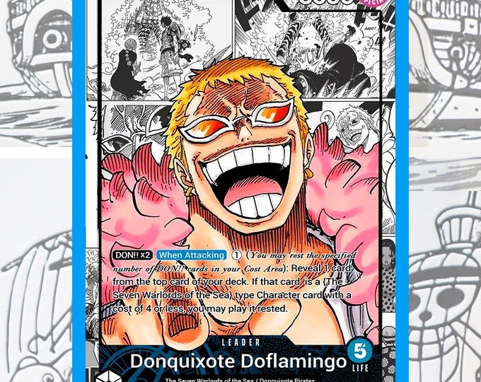 Custom ONE PIECE Donquixote Doflamingo Card Sleeves Full Art X10 - Etsy
