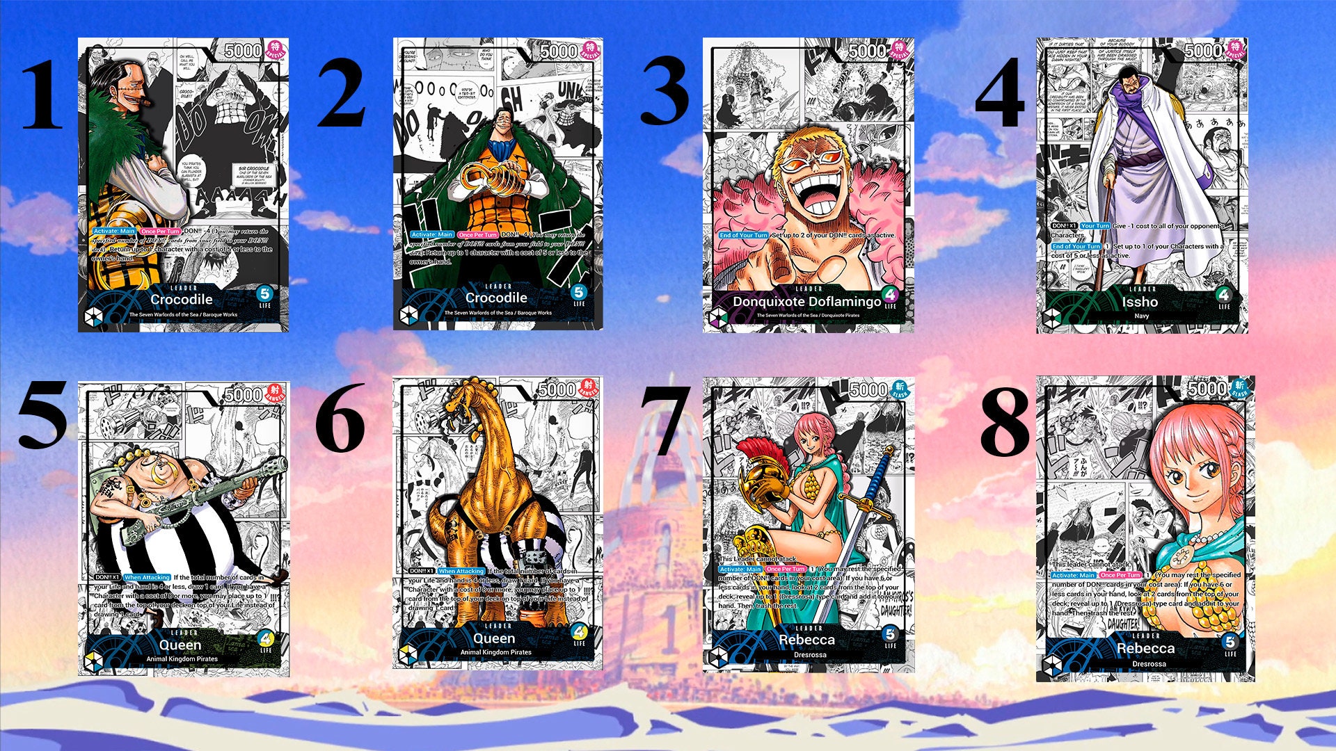 10 Manga Leader Proxies PACK - Etsy