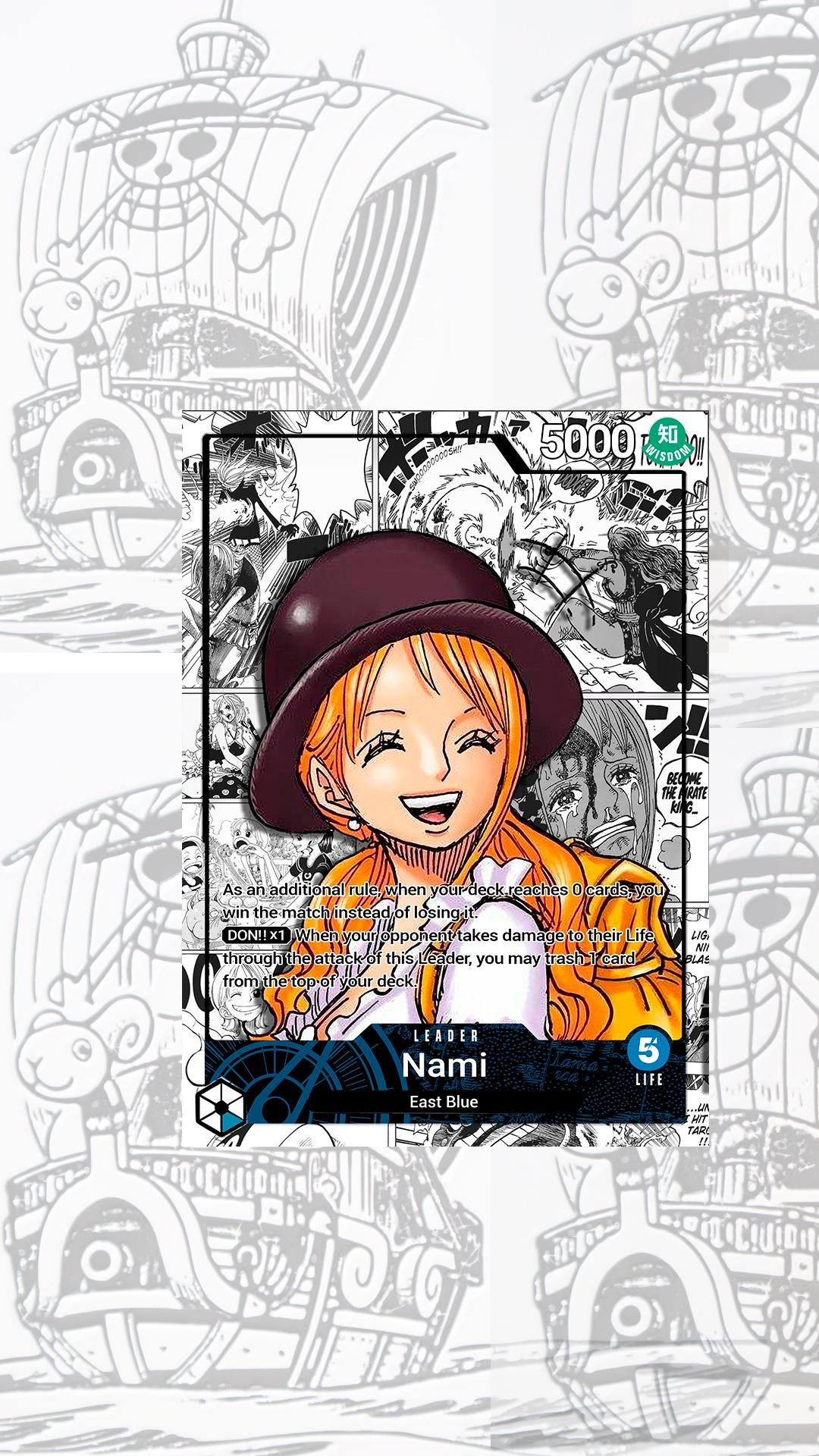 OP03 Blue Nami Custom Leader One Piece TCG - Etsy
