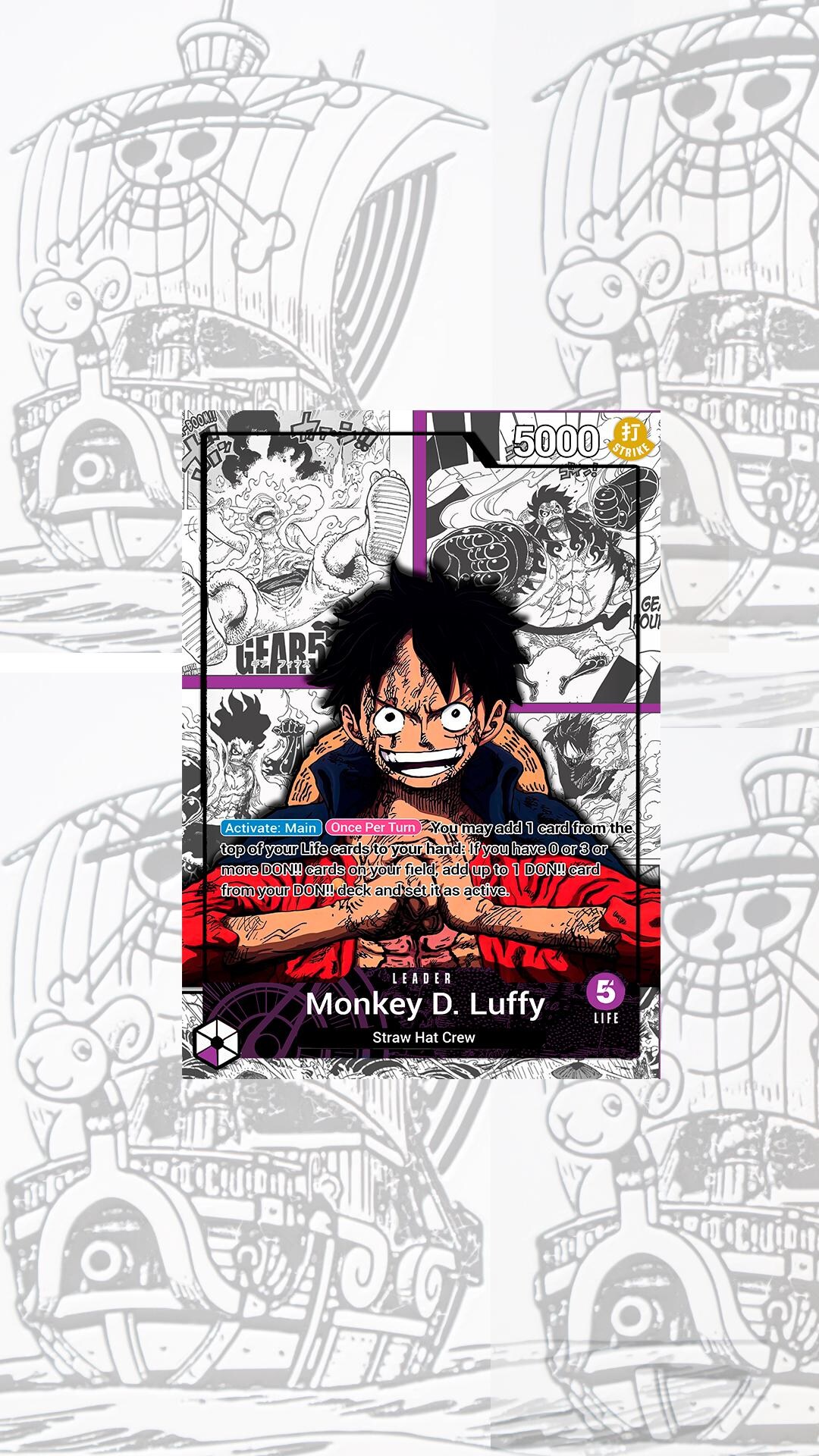 OP05 Purple Luffy Custom Leader One Piece TCG - Etsy